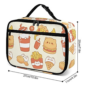 Muishi Fast Food Reusable Lunch Box Insulated Lunch Bag Cooler Bag Lunchbox Meal Food Container Tote Bag for Women Kids Girls Boy School Camping Hiking Picnic Beach Travel