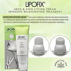 LIPOFIX Advanced Neck Firming Cream - Intensive Rejuvenating - Anti-Aging Moisturizer for Neck and Decollete - Day and Night Skincare