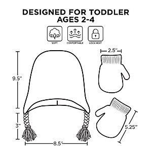 Sesame Street boys Elmo Toddler Winter and Mitten Set Beanie Hat, Elmo, 2-4T US