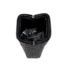 LEPSJGC Rhinestones Soft Evening Bags Diamonds Hobos Day Clutch with Chain Shoulder Wedding Purse Bags (Color : E, Size