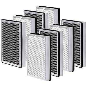 Zouhwaso MA Series 25 Replacement Filter compatible with MA Series 25 Air Purifier Filter Replacement, 3-in-1 Composite Filter with H13 True HEPA, Activated Carbon and Pre-filter, Pack of 8