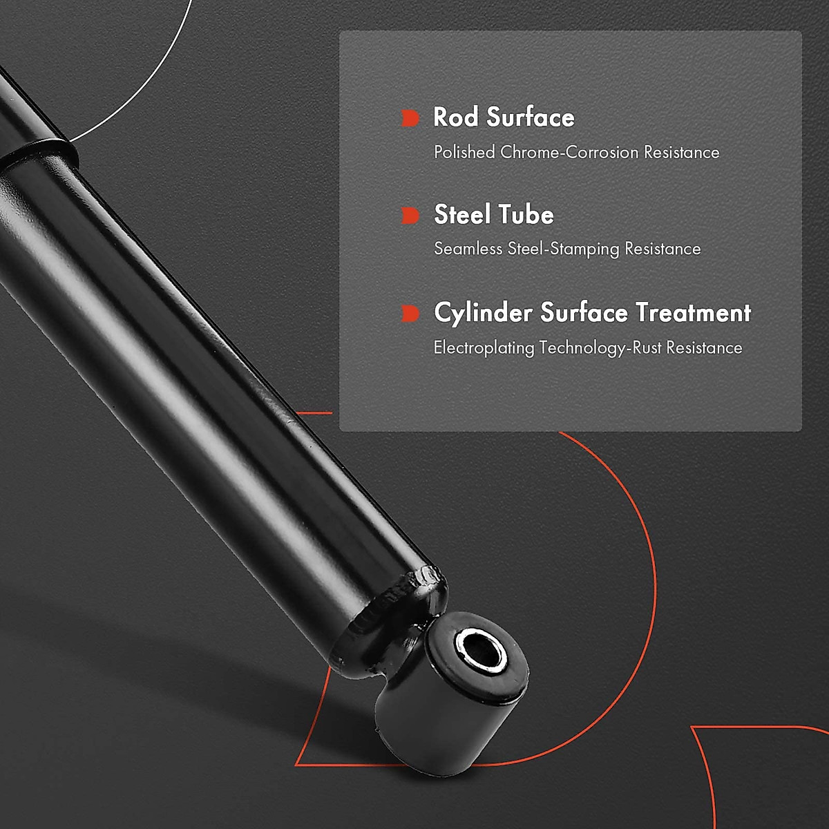 A-Premium Rear Shock Absorbers Struts Compatible with Dodge Grand Caravan 2008-2010, Chrysler Town & Country 2008-2010 - [without Load Leveling Suspension]