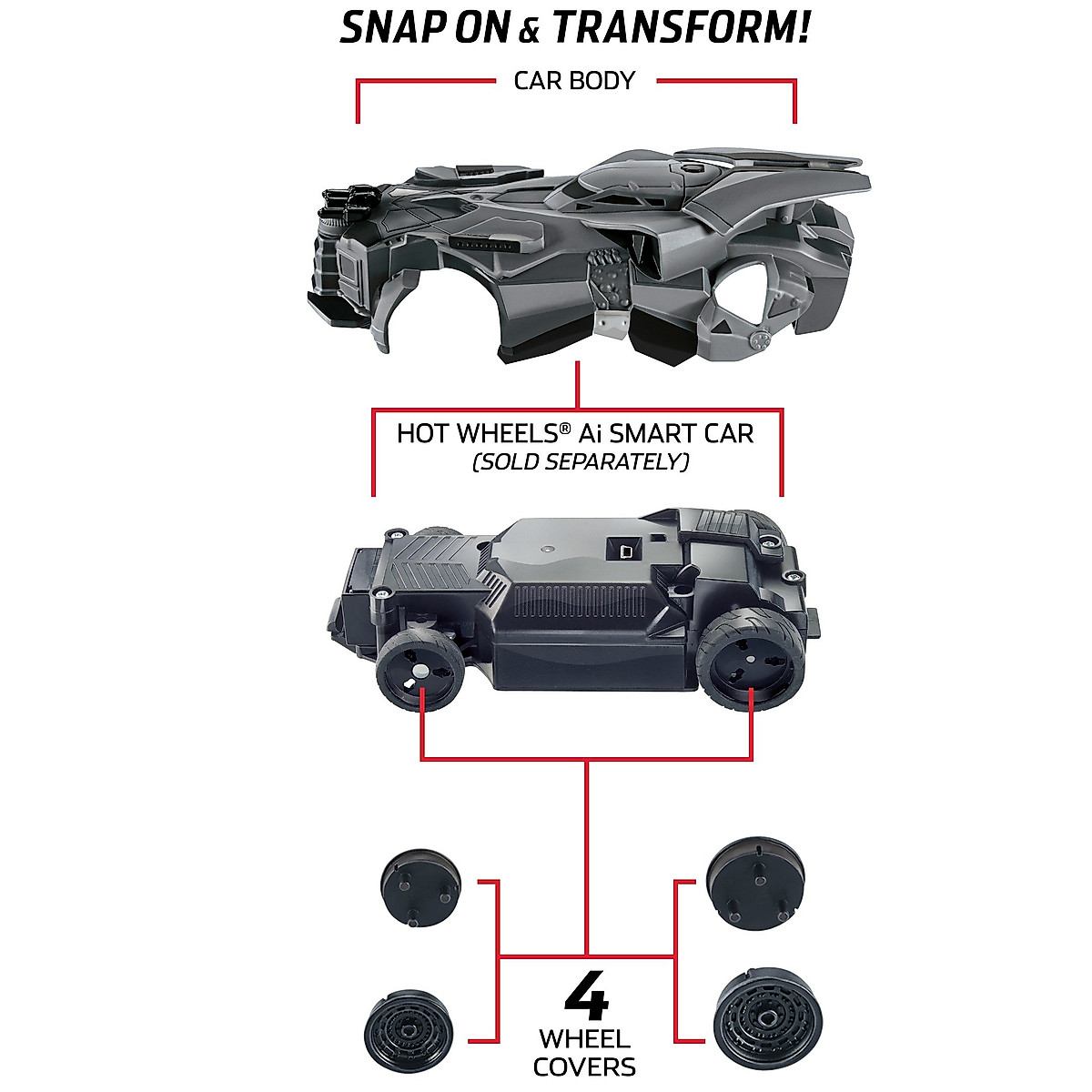 HOT WHEELS Ai BATMOBILE CAR BODY & CARTRIDGE KIT