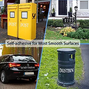 Reflective Mailbox Numbers Stickers for Outside,132 Pcs 3" Letter and Number Stickers Address Numbers for Mailbox,White Self Adhesive Vinyl Waterproof Address Number House Decal Stickers for Cars Home