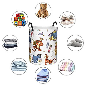 HAGPOVA Laundry Hamper Laundry Baskets Laundry Bags Waterproof Foldable with Handles Large Round Storage Bags 38/62L Family/Kids/Bathroom/Bedroom/Dorm