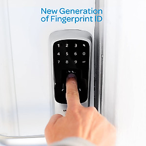 ULTRALOQ UL3 BT (2nd Gen) Smart Lock + Bridge WiFi Adaptor, 5-in-1 Keyless Entry Door Lock with WiFi, Bluetooth, Biometric Fingerprint and Touch Keypad, Smart Door Lock Latch Edition (Satin Nickel)