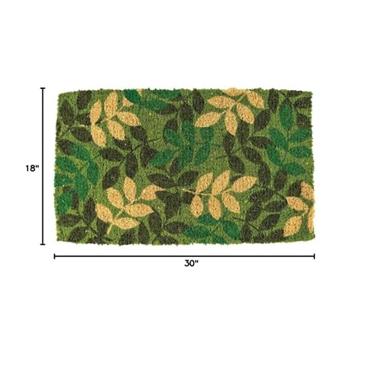 Notrax, Green Leaf, Handmade Natural Coir Doormat, Entry Mat for Indoor or Outdoor Use, 18"x30", C11 (C11S1830GL)