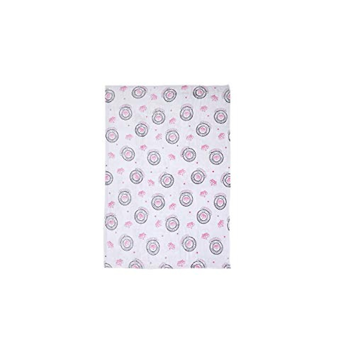 Juicy Couture – Throw Blanket | Juicy Emblem | Plush and Cozy | Decorative Blankets for Sofas, Chairs and Beds| Luxurious and Soft | Chic Home Décor | Measures 50” x 70” | Pink/Black/White