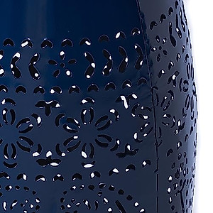 Christopher Knight Home Ruby Outdoor 12" Iron Side Table, Dark Blue