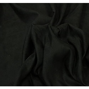 Mybecca Microsuede Black Suede Fabric Upholstery Drapery Furniture Cover & General Use Fabric 58/60" Width Fabric Sold Per Yard (Cut Separately by 1 Yard via Prime)