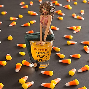 Hiccup by H2Z "October Girls Trick and Treat!" Shot Glass with 5-3/4-Inch Girl Figurine