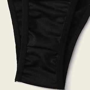 Atezch_ Women Butterfly Bra G-String Thong Set Halter Lingerie Teddy Two Piece Hollow Out Backless Bodysuit Strap Babydoll Sleepwear (Black, M)