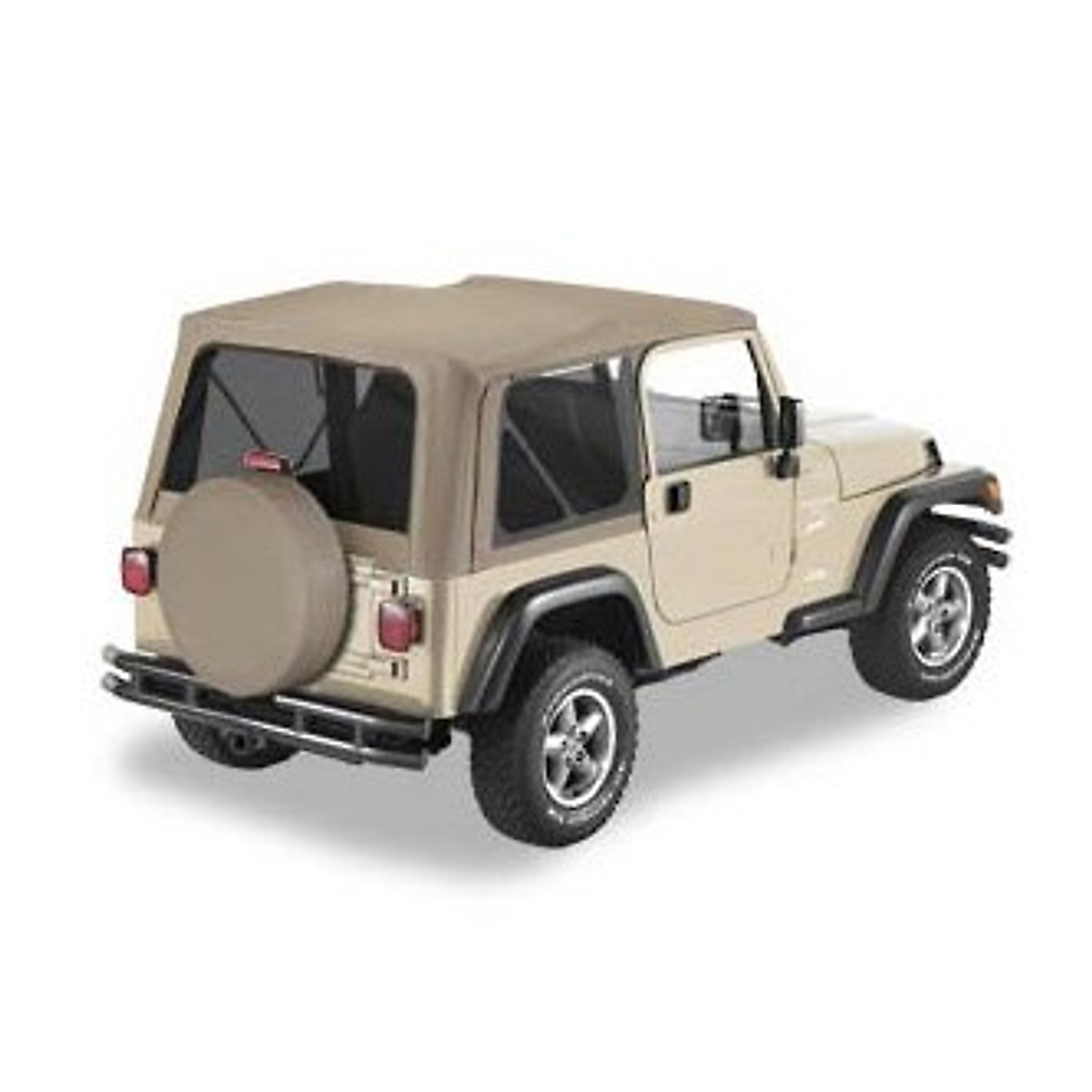 Bestop® 51180-33 Dark Tan Replace-a-Top Soft Top Tinted Windows-No door skins included-No frame hardware included- 1997-2002 Jeep Wrangler