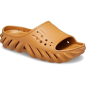 Crocs Unisex-Adult Echo Slides, Sand, 12 Women/10 Men
