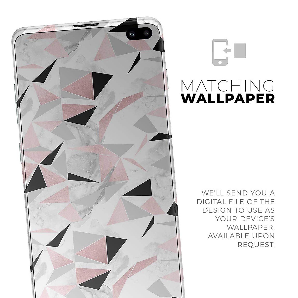 DesignSkinz Karamfila Marble & Rose Gold v7 Protective Vinyl Decal Wrap Skin Cover Compatible with The Samsung Galaxy S20 (Screen Trim & Back Glass Skin)