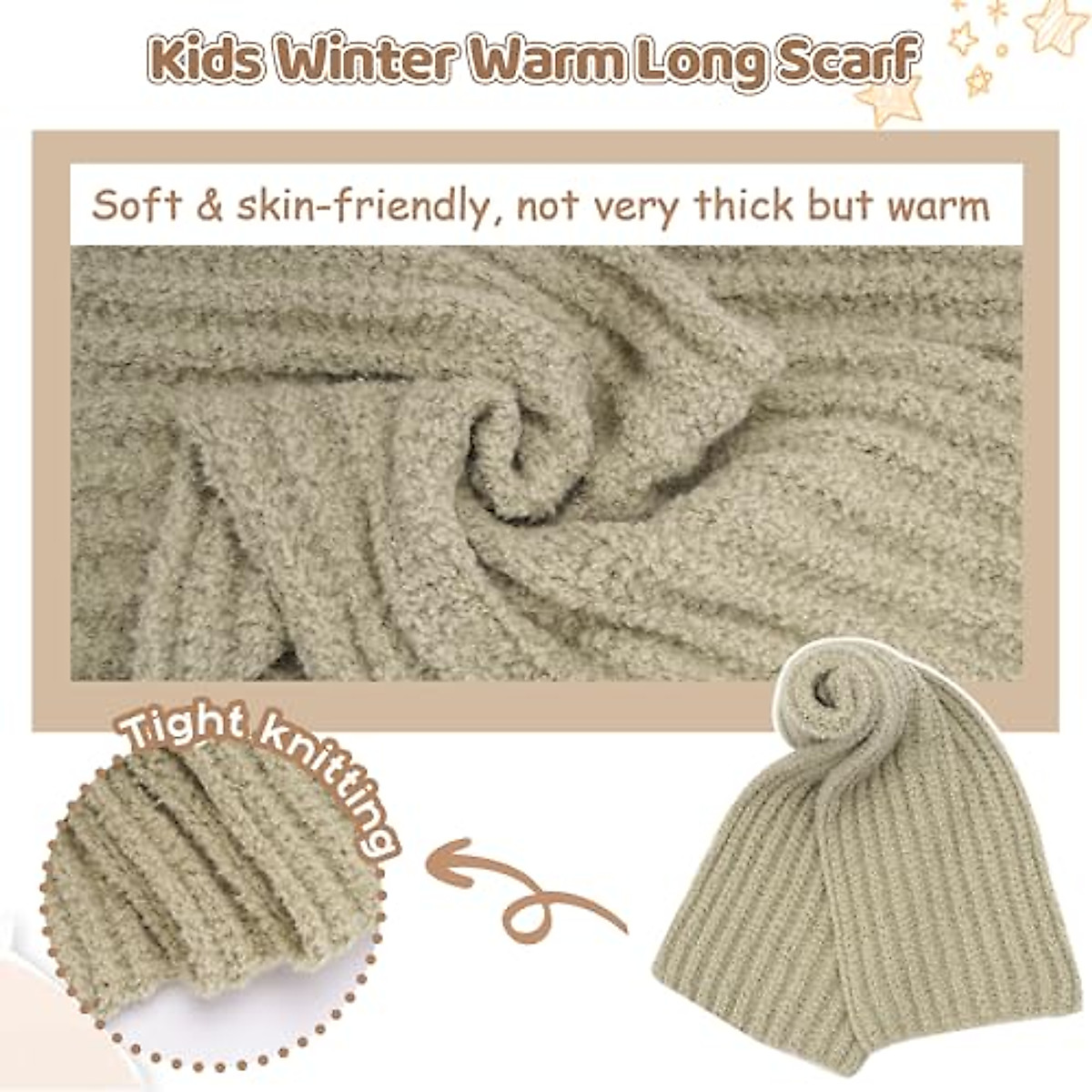 Kids Toddler Infants Winter Beanie Hats Scarfs Gloves Set Pompom Caps Mittens Neck Warmer with Fleece Gifts for 0 6 12 18 Months 1 2 3 4 Years Old Baby Girls Boys