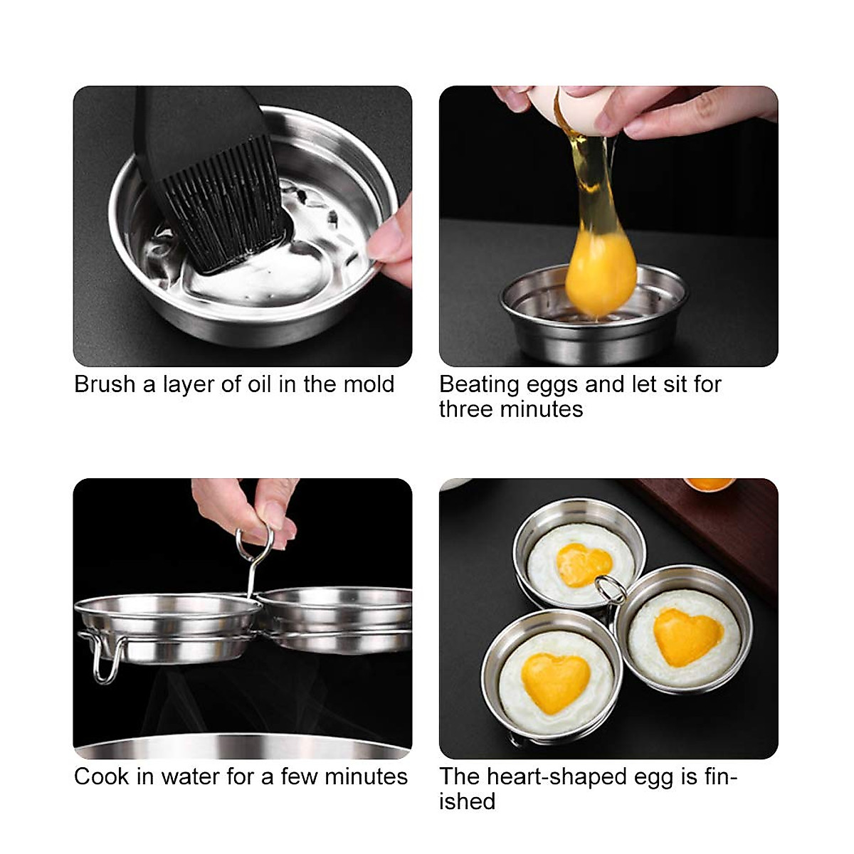 Durable Egg Poacher, Egg, High-Quality 304 Stainless Steel Cooker for Egg Home Kitchen