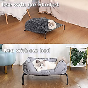 CZPET Elevated Cat Bed Puppy Hammock Raised Cooling Bed Portable Indoor and Outdoor Pet Bed Washable Breathable Mesh Bed Stable Pet Bed (Pet Bed)