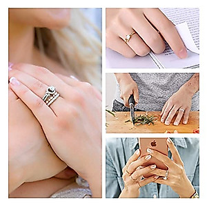 Ring Size Adjuster for Loose Rings, Multiple Size, Ring Sizer, Mandrel for Making Jewelry Guard, Resizer, Spacer, Spiral Silicone Tightener Set with Polishing Cloth