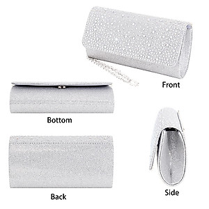 Naimo Womens Sequin Evening Purse Wedding Party Clutch Bag