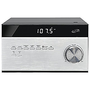 iLive Wireless Home Stereo System, with CD Player and AM/FM Radio, Includes Remote Control (iHB227B),Black/Silver