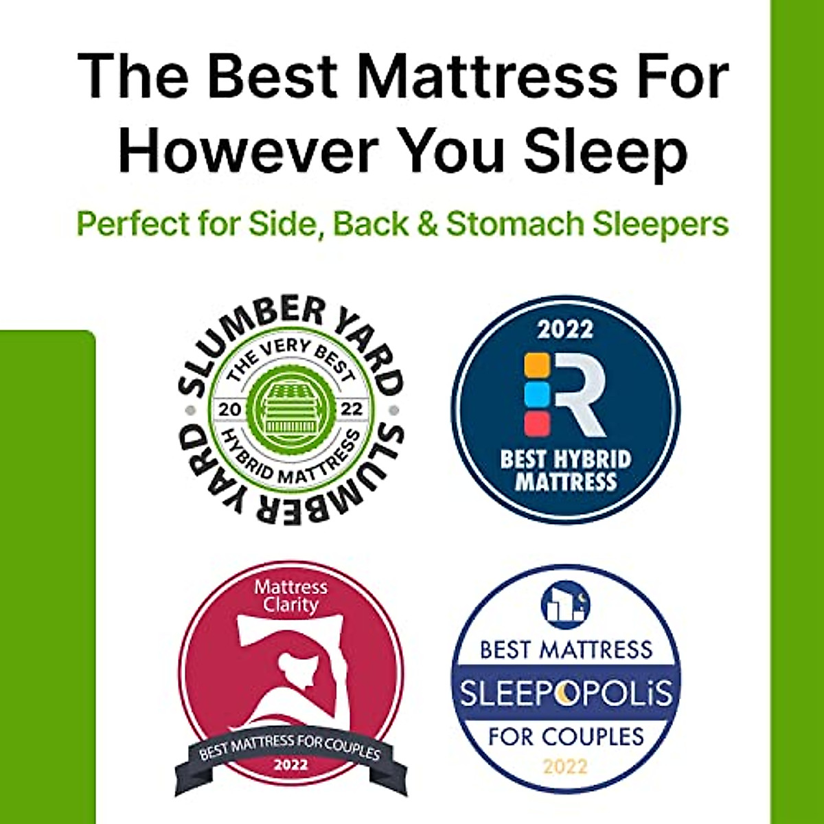 GhostBed Flex 13 Inch Cool Gel Memory Foam & Innerspring Hybrid Mattress, Medium Feel, Made in The USA, Queen
