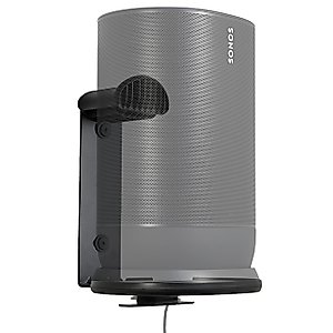 Sanus Indoor & Outdoor Mount Designed for Sonos Move Speaker -Save Shelf & Table Space-Weather resistant - WSSMM1-B2 (Black)