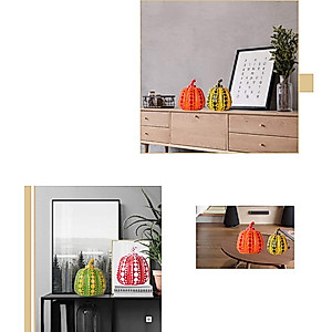 JSMY Cestbon Sculpture Decoration Statue Kusama Yayoi Pumpkin Artists Modern Sculpture Dot Art Home Decor Accessories Office Art Wedding Statue,Gold