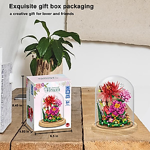 QARULUS Flower Bouquet Building Kit Flowers Botanical Collection DIY Plants Bonsai Tree Friends Sets Adult Building Blocks Set Christmas New Year Birthday Gift for Girls Mom Women Girlfriend(Roses)