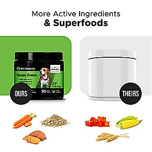 PetHonesty Grass Green - Grass Burn Spot Chews for Dogs - Dog Pee Grass Spot Saver Caused by Dog Urine - Dog Urine Neutralizer for Lawn - Cranberry, Apple Cider Vinegar, Dog Rocks - Duck (90 ct)