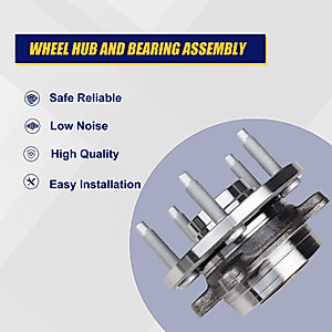KUSATEC 513275 Front/Rear Wheel Hub & Bearing Assembly Compatible with Ford Edge 2011-2014/Flex 2009-2018/Taurus 2010-2019, Lincoln MKS 2009-2016/MKT 2010-2019/MKX 2011-2015, 5 Lugs w/ABS