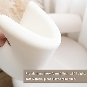 Lemfux Yellow Square Chair Cushion, 18x18x1.5 - Memory Foam Seat Cushion with Soft Cotton Corduroy Cover | Thick, Durable & Modern Design for Office, Kitchen, Dining Room, Indoor & Outdoor Use, 1PC