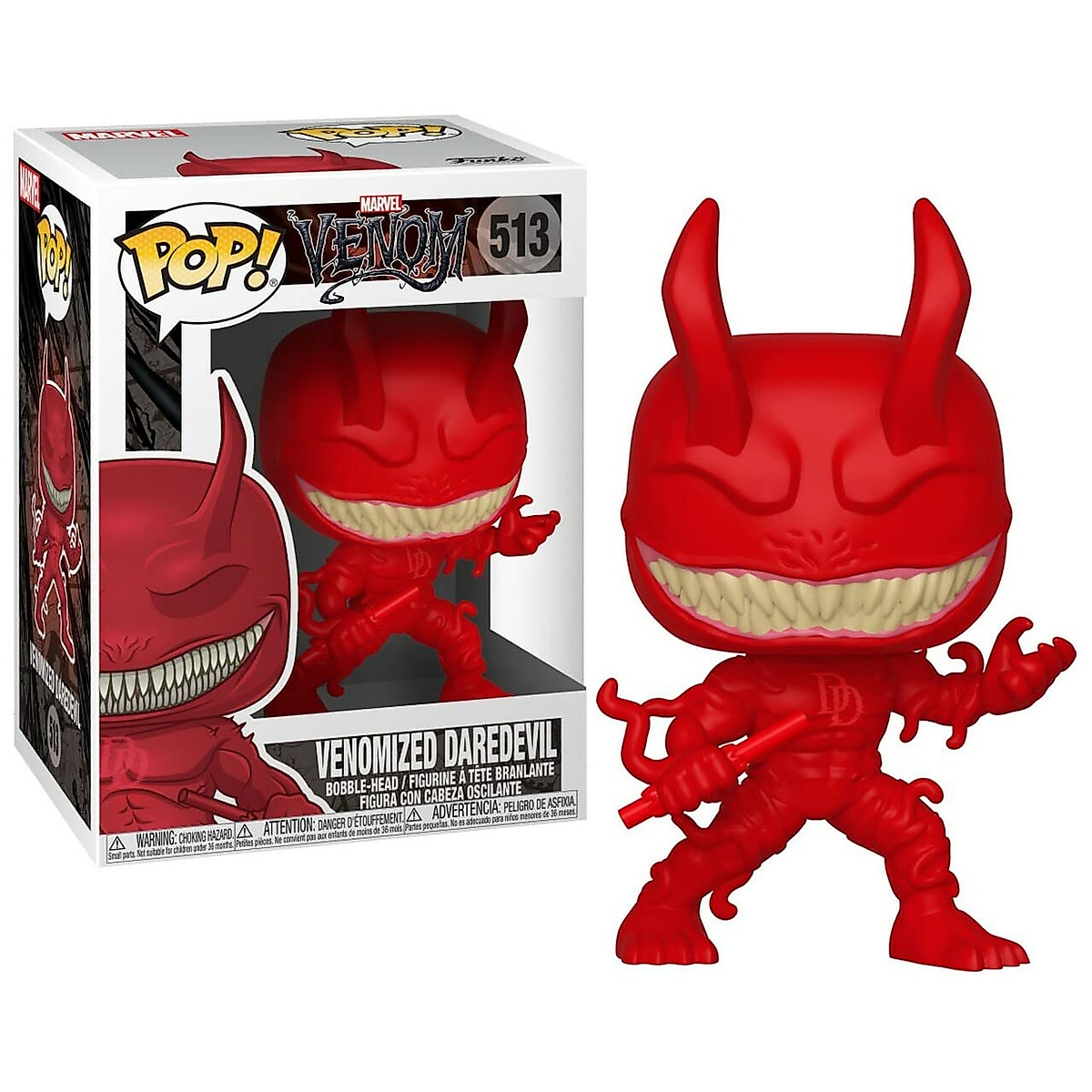 POP Marvel: Venom - Venomized Daredevil Funko Pop Vinyl Figure (Bundled with Compatible Pop Box Protector Case), Multicolored, 3.75 inches