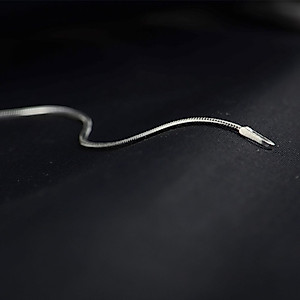 LUHE Silver Chain Sterling Silver Snake Chain Necklace 1MM Italian Crafted Thin Chains Lightweight Strong Chains - Lobster Claw Clasp Christmas Gifts for Women 14-30 inchs (1mm snake chain 18in)