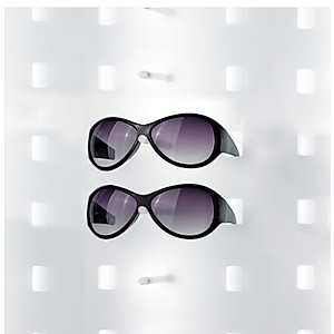 Optical Display for 60 Eyewear Frames - Wall Mount Acrylic Eyewear or Sunglass Display Package in Polar White for 60 Frames – 31.25” (H) X 36.5” (W)