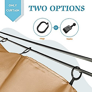 BPS 10' x 10' Gazebo Curtain Privacy 4-Panel Sidewall Outdoor Replacement Shade (Only Curtain)