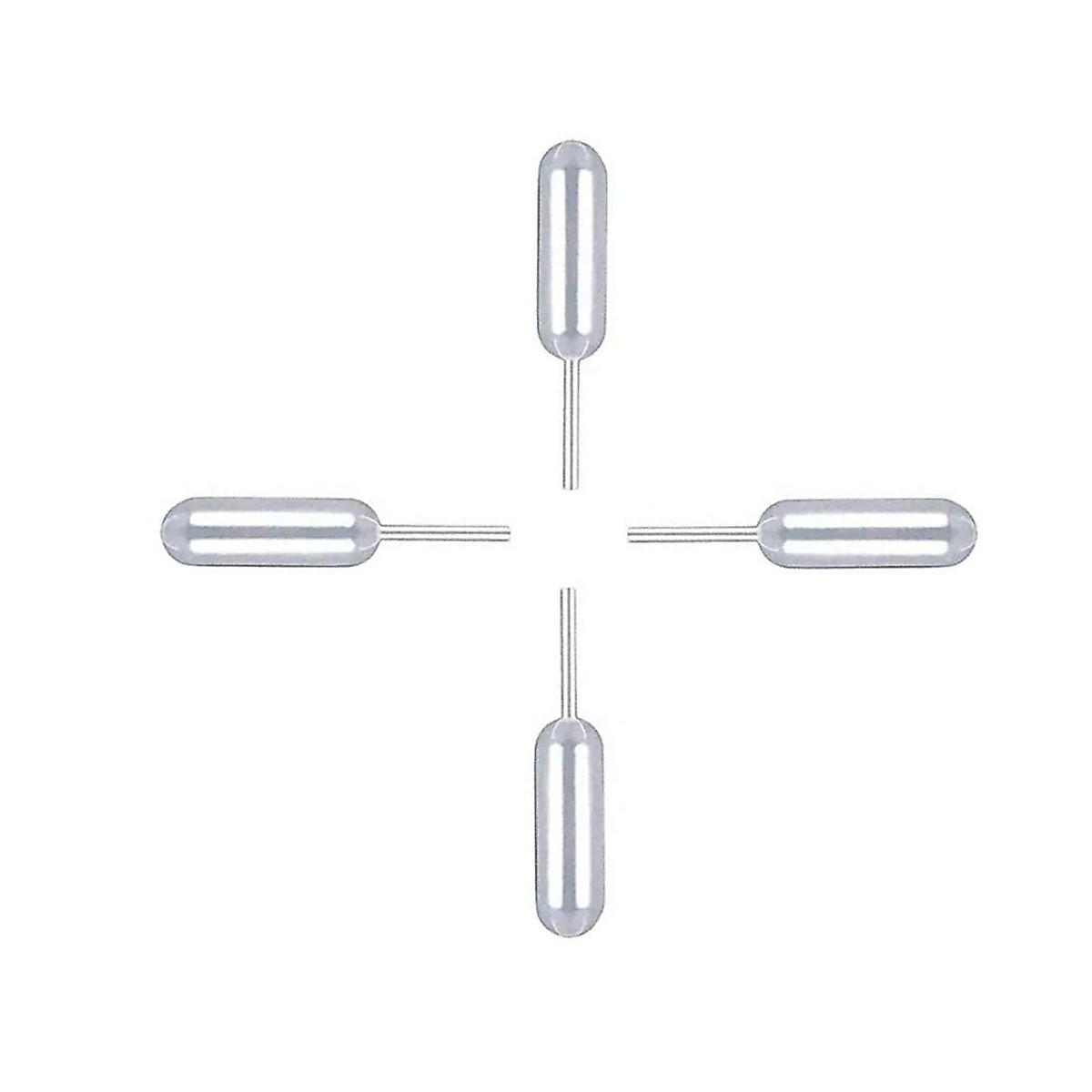 Dessert Pipettes 4ml, 60PCS Plastic Squeeze Transfer Pipettes Dropper Liquid Injector for Cupcake Strawberries (60）