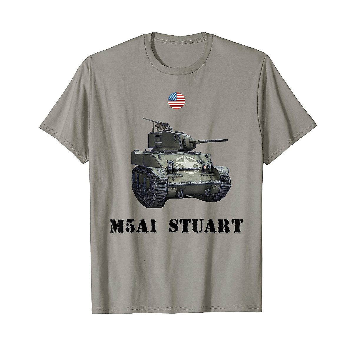 M5A1 Stuart, USA Light Tank WW2 Military Machinery T-Shirt