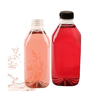 EcoQuality [77 PACK] Empty Clear Plastic Juice Bottles with Tamper Evident Caps 32 OZ Quart Bottles - Smoothie Bottles - Ideal for Juices, Milk, Smoothies, Juice Containers and even Meal Prep
