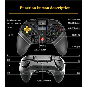 iPEGA-PG-9218 Wireless 5.0 +2.4G Game Controller for iphone 14/13/12 /11/8/7 for Samsung S23/S22/21/20 /S10/S10 + Note 20 /10 for OPPO, VIVO LG Android Smart Phone/Tablet ps4/N-Switch PC Smart TV