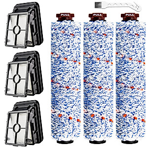 Replacement Brush Roller and Filters for Bissell CrossWave Vacuum, CrossWave Pet Pro Brush Roll Parts Fit 1785,1785A 17852, 17858, 17859, 1785P, 1785R, 1785T, 1785V, 1785W, 2210V, 2211W, 1785N, 2306