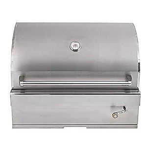 Barbeques Galore 32-inch Turbo Charcoal Built-In Stainless Steel BBQ Grill with Charcoal Tray - 32CHARCOALG