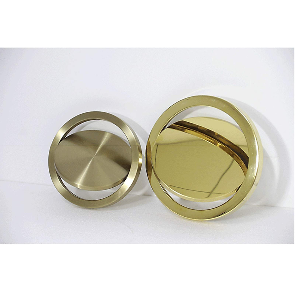 Built-in Countertop Trash Bin Waste Lid Balance Flap Cover- Stainless Steel Kitchen Garbage Can Grommet Recessed Trash Can Lid