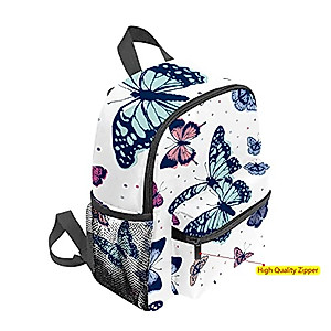 ZGONOHYE Girls Cute Mini Backpack Watercolor Butterfly Small Backpack School Bag Lightweight Preschool Backpacks Fashion Backpack Purse for Women Travel Bag Daypack for Girls Boys