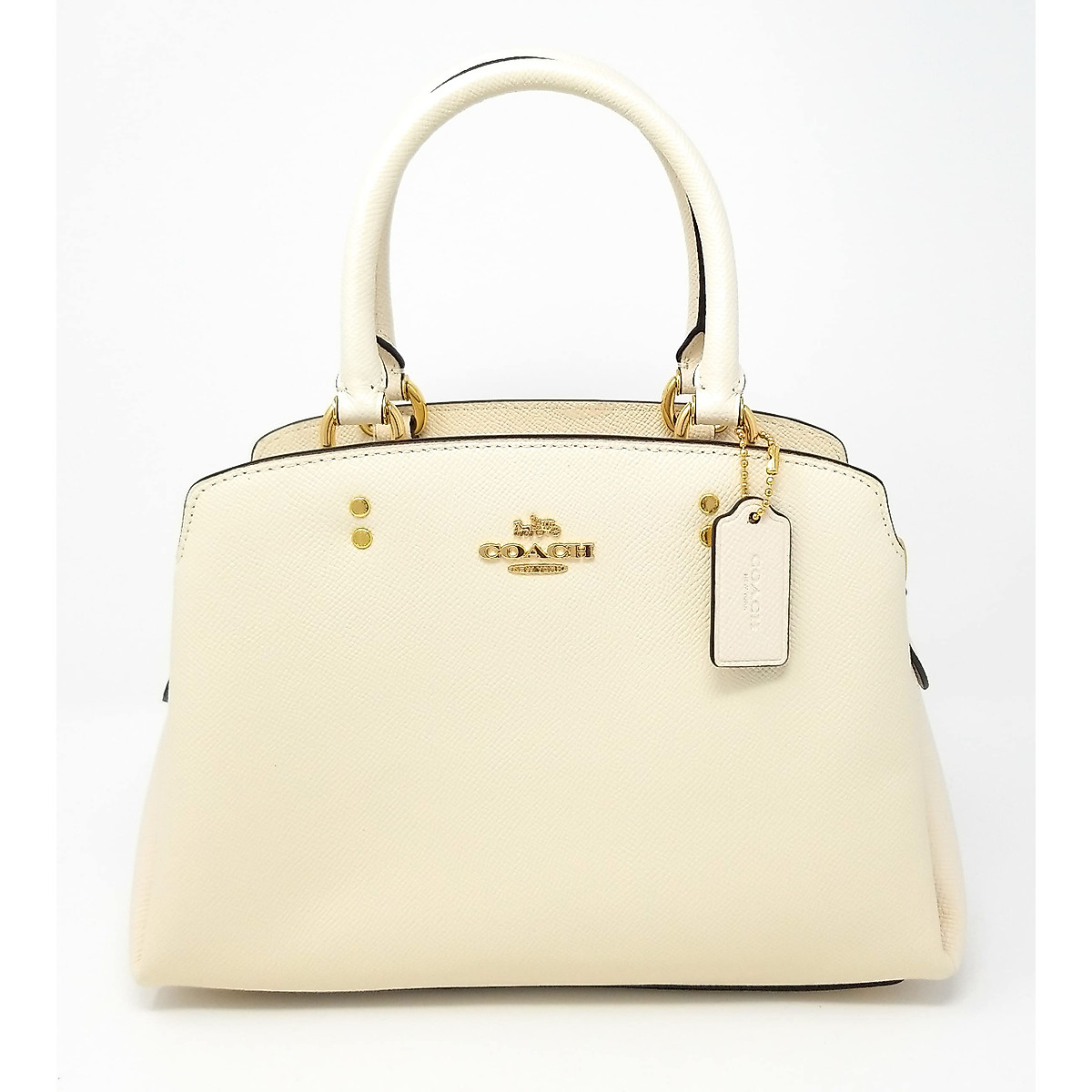 Coach Women's Mini Lilly Carryall (Crossgrain Leather - Chalk - Khaki)