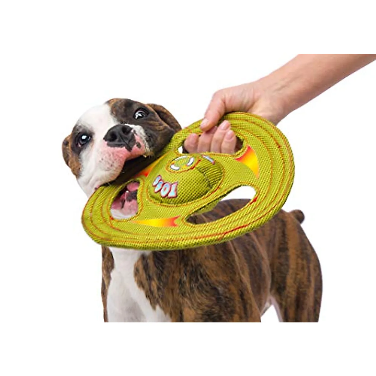 Hartz Tuff Stuff Toss Around Plush Frisbee Flyer Dog Toy - Medium/Large