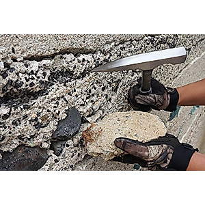 SE 22-ounce Rock Pick Hammer with Pointed Tip, 11-inch All Steel Geologist Hammer, Drop Forged Masonry Hammer with Comfortable Grip for Mining, 2lbs