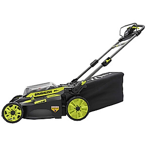 RYOBI 20 in. 40-Volt 6.0 Ah Lithium-Ion Battery Brushless Cordless Walk Behind Self-Propelled Lawn Mower with Charger Included