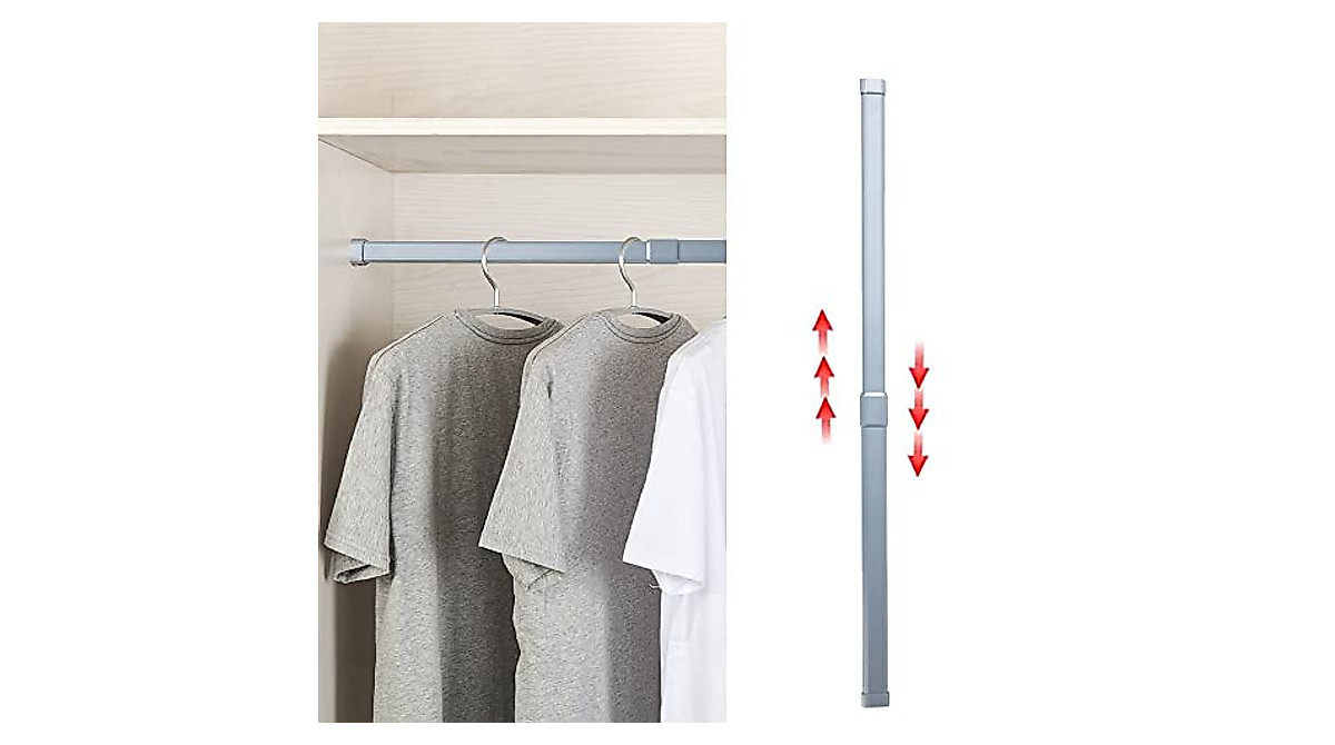 Adjustable 18-26 Inch Closet Rod - Premium Wall Mounted