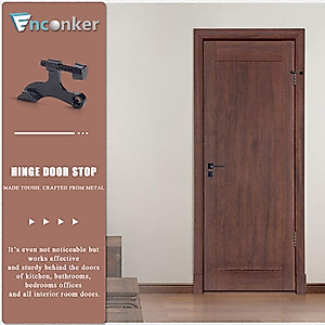 Enconker 4 Pack Hinge Pin Door Stopper Polished Brass, Heavy Duty Door Hinge Stopper Gold Pins Door Stops, Wall Protectors from Door Knobs Convenient Easy Installation Rubber Bumper Tips